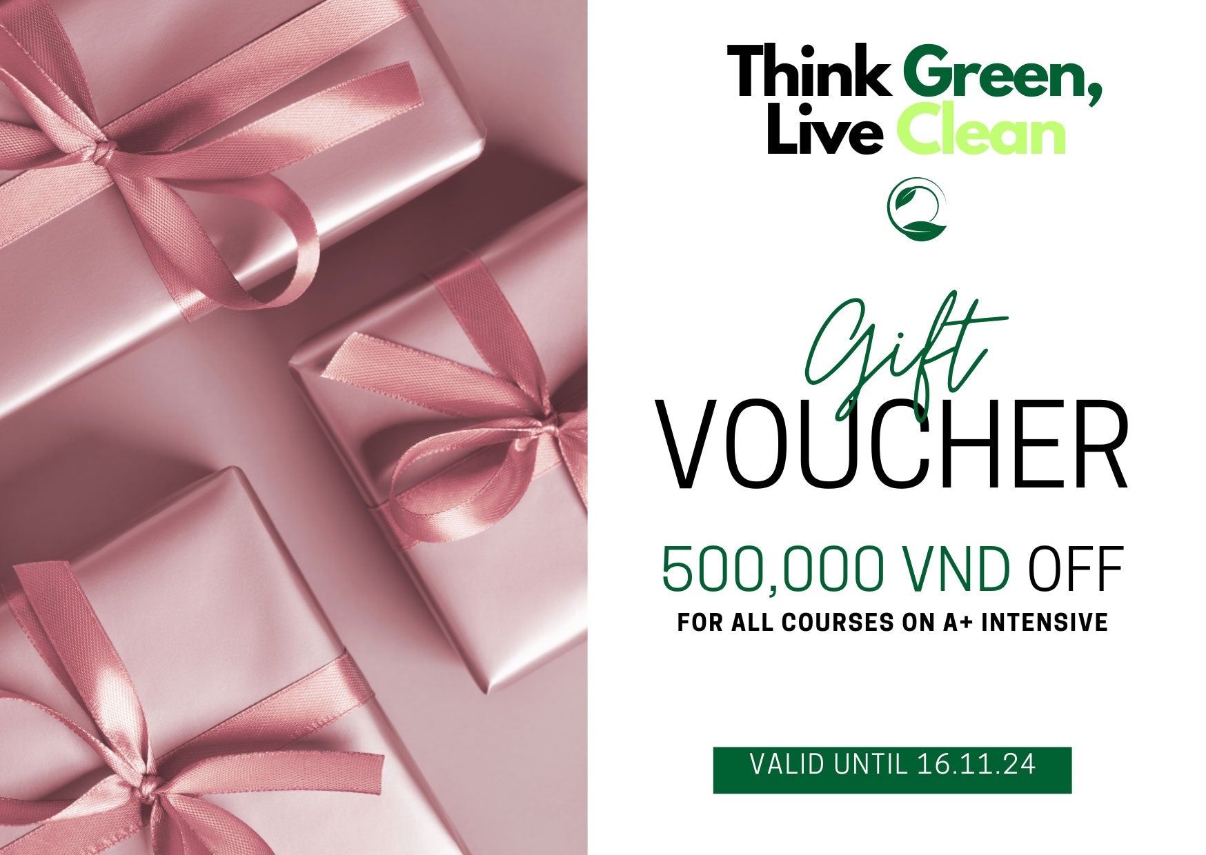 Think Green, Live Clean Voucher – A+ International Intensive Debate Academy